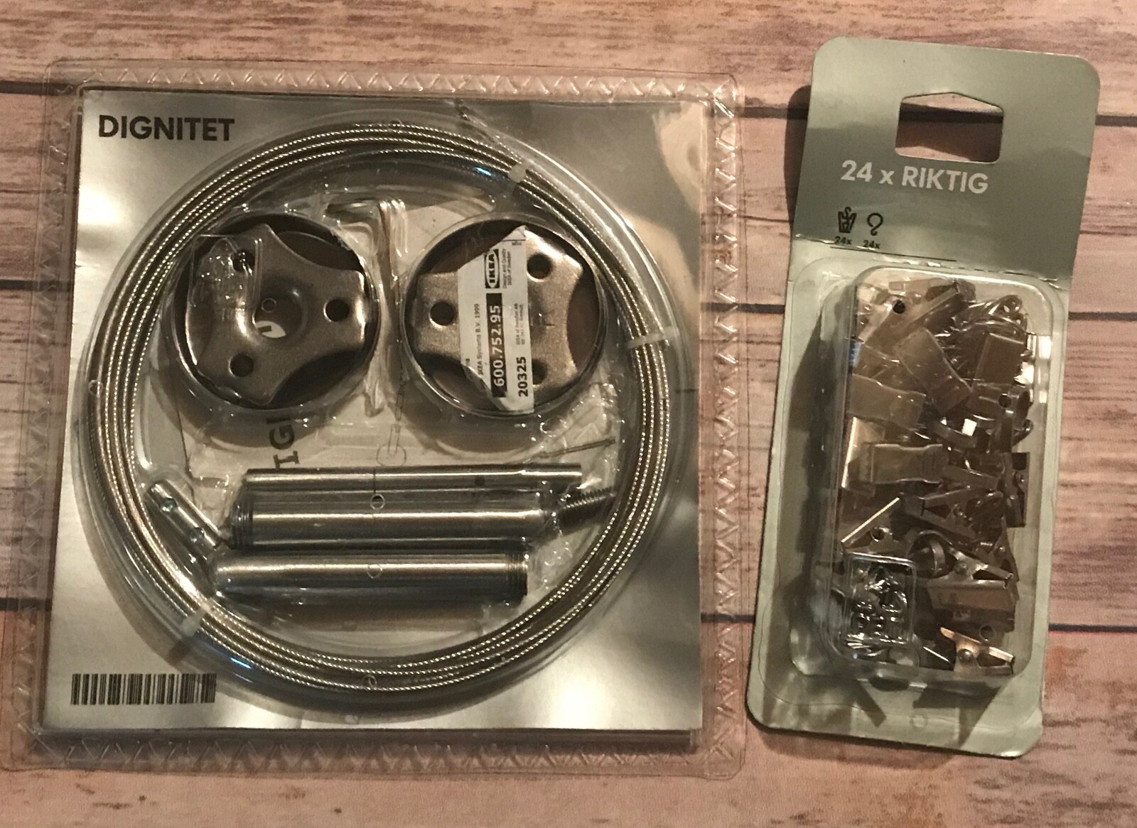 IKEA Dignitet Modern Curtain Wire 600.752.95 Stainless Steel 5m/197" w ...