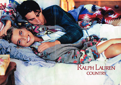 PUBLICITE ADVERTISING 094 1989 RALPH LAUREN COUNTRY haute couture ( 2pa ...