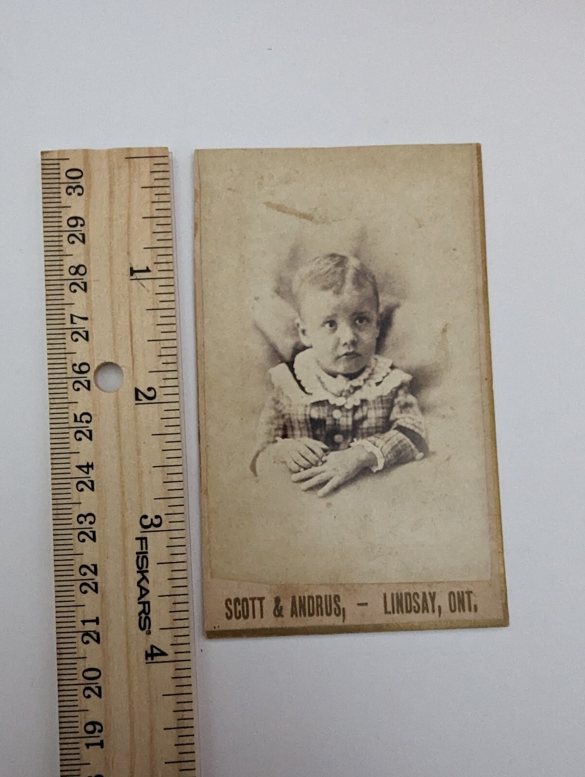 Vintage Small Cabinet Photo Card Child Scott & Andrus Lindsay Ontario ...