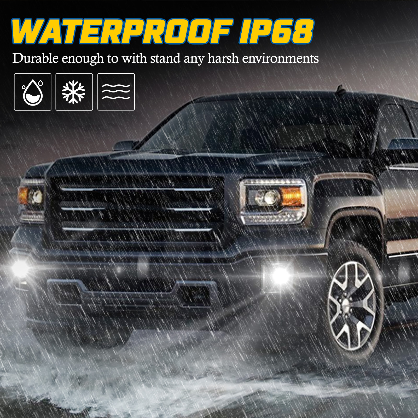 LED Fog Lights for 2014-2015 GMC Sierra 1500,Bumper Driving Fog lamp ...