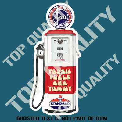 VINTAGE STANDARD OIL GAS PUMP Decal Sticker Vintage Petrol Americana ...