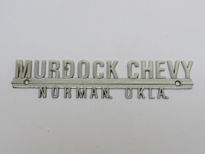 Vintage Murdock Chevrolet Norman Oklahoma Metal Dealer Badge Emblem ...