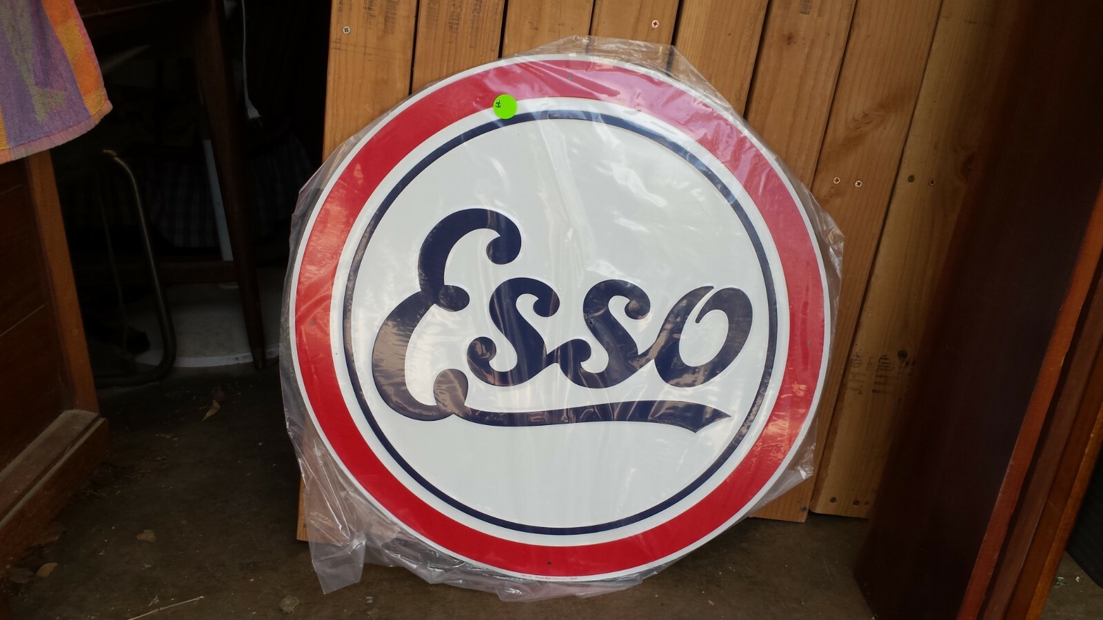 Esso Gasoline Sign - 24 Inch Embossed Reproduction Tin Sign Gas and Oil ...