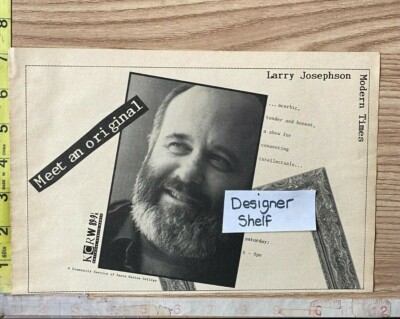 Larry Josephson KCRW Santa Monica Radio Promotional Vintage 1980's ...