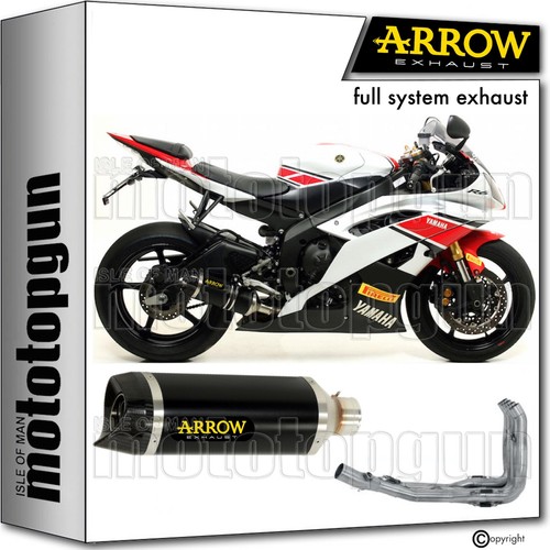 ARROW FULL SYSTEM EXHAUST OPEN RC THUNDER BLACK C YAMAHA YZF 600 R6 ...