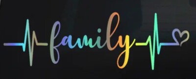 7Inch Metallic Family Heartbeat Decal | eBay
