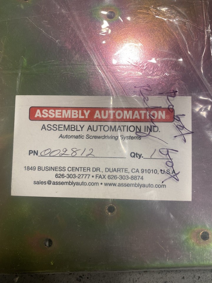 New ASSEMBLY AUTOMATION 002812 Control Pack w/ warranty Free Shipping ...
