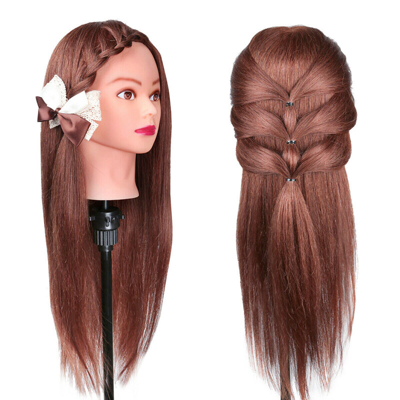 Professional Manequin head Human Hair Barber Practice Hairstyle ...