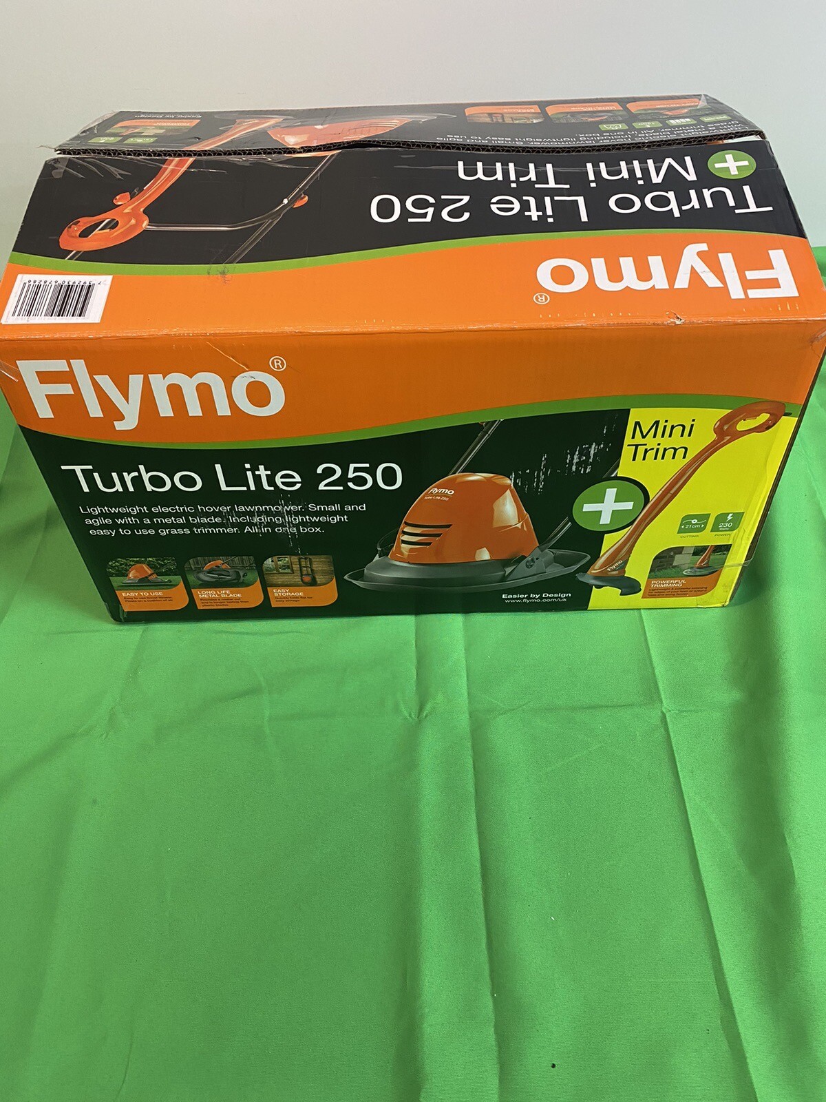 Flymo Turbo Lite 250 Electric Hover Lawn Mower - Orange for sale online ...