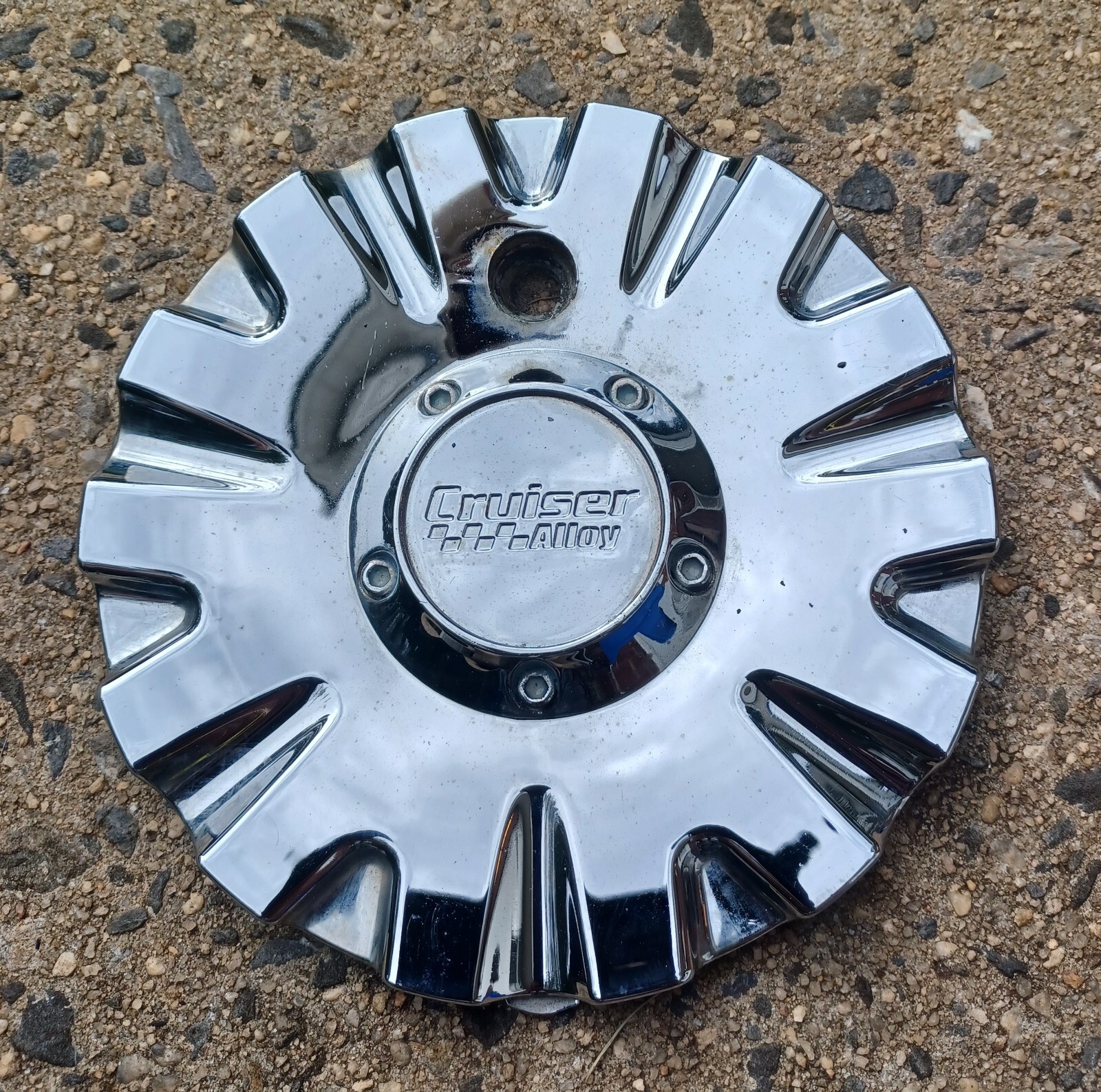 Cruiser Alloy custom wheel center cap, chrome, part # EXCALIBUR EF-600C ...