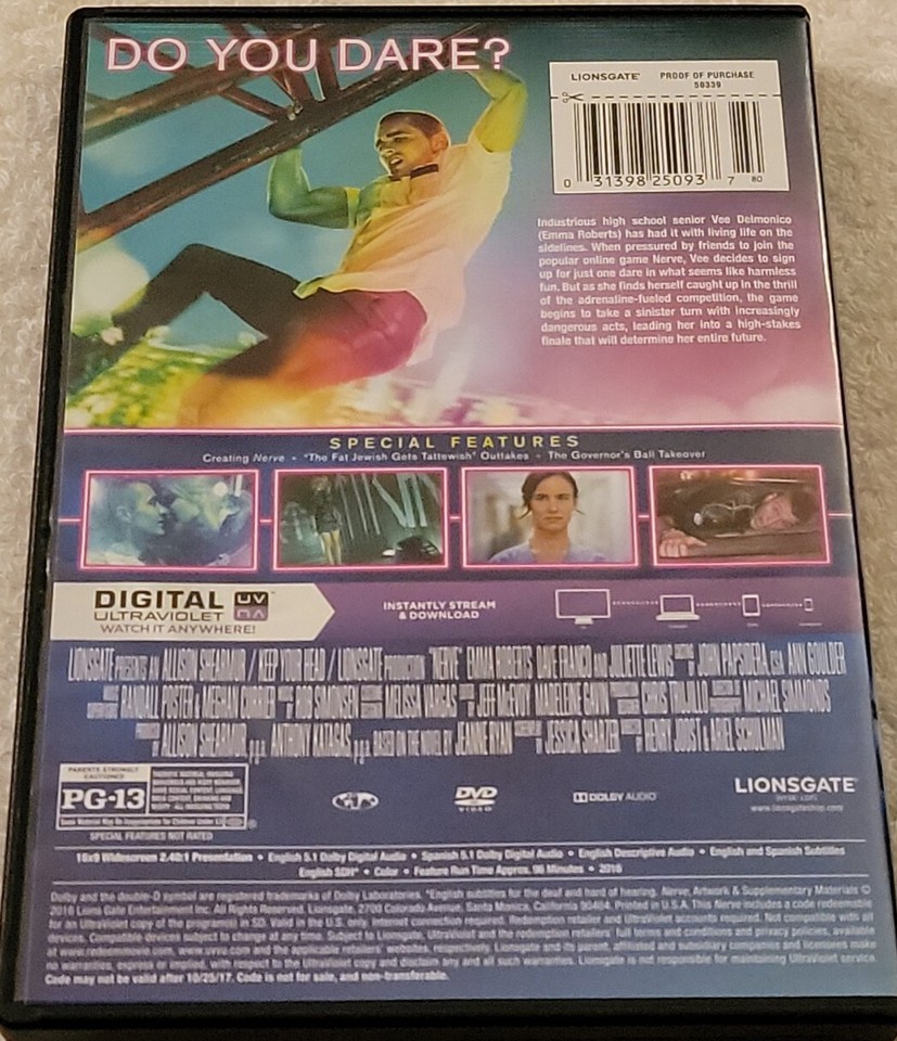 Nerve DVD Emma Roberts 31398250937| eBay