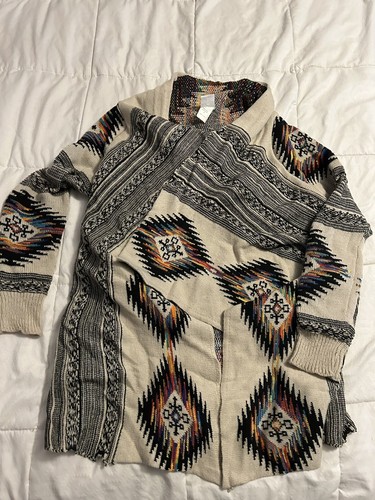 Northern Angel Woman Small Cardigan Sweater Aztec Southwestern Open ...