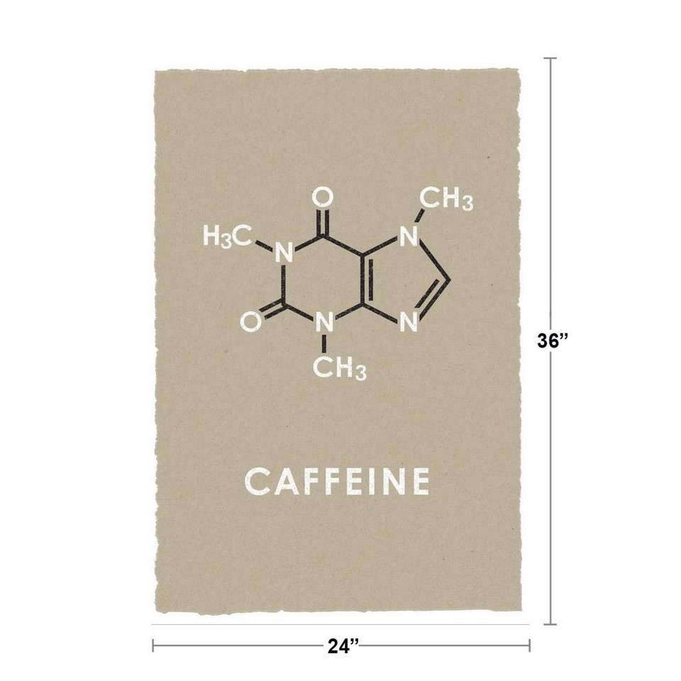 Caffeine Coffee Molecule Science Brown Funny Poster 24x36 | eBay