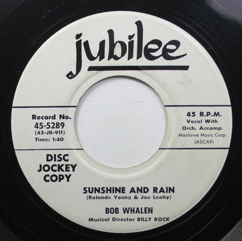 Country Promo 45 Bob Whalen - Sunshine And Rain / Me And My ...