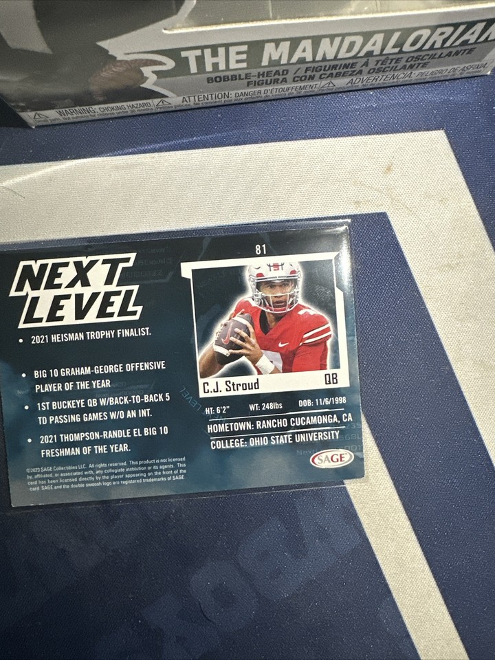 2023 SAGE Low Series - Next Level Red #81 C.J. Stroud, C.J. Stroud (RC ...