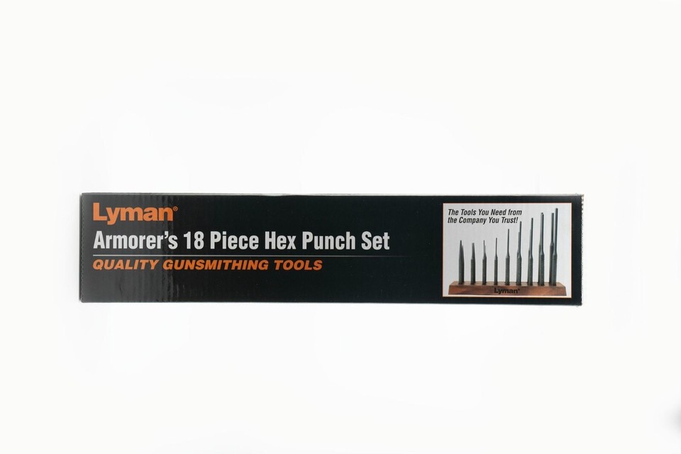Lyman® Ultimate Armorer's 18 Piece Hex Punch Set w/ Engraved Walnut ...