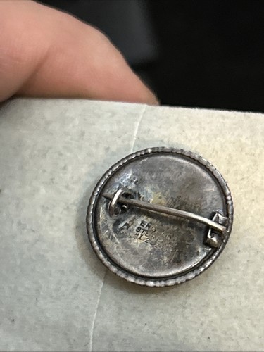 MADE IN ENGLAND STERLING ENAMEL ON FOIL? Early C Claps Long Sterling ...