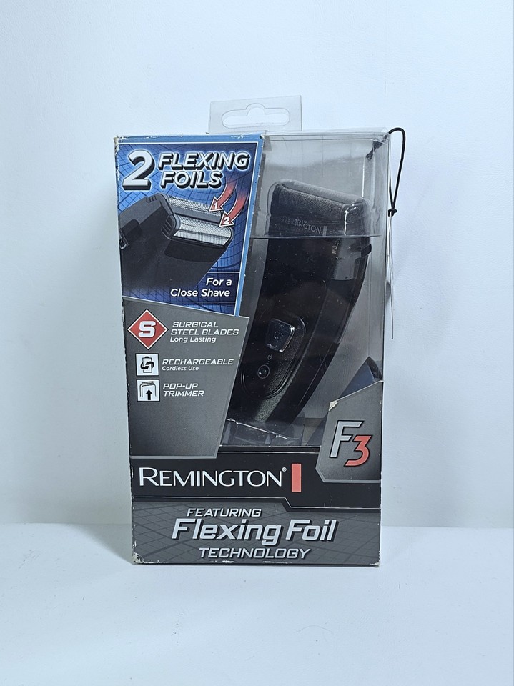 Remington F3 Cordless Rechargeable Electric Shaver With 2 Flexing Foils ...