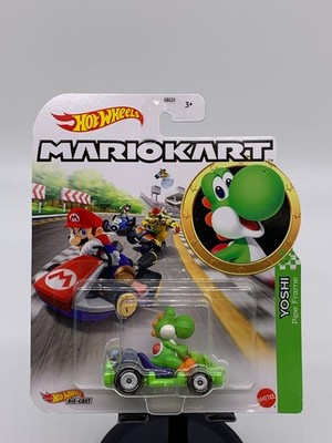 Hot Wheels Mario Kart YOSHI Pipe Frame Kart Diecast Car Mattel GRN19 ...