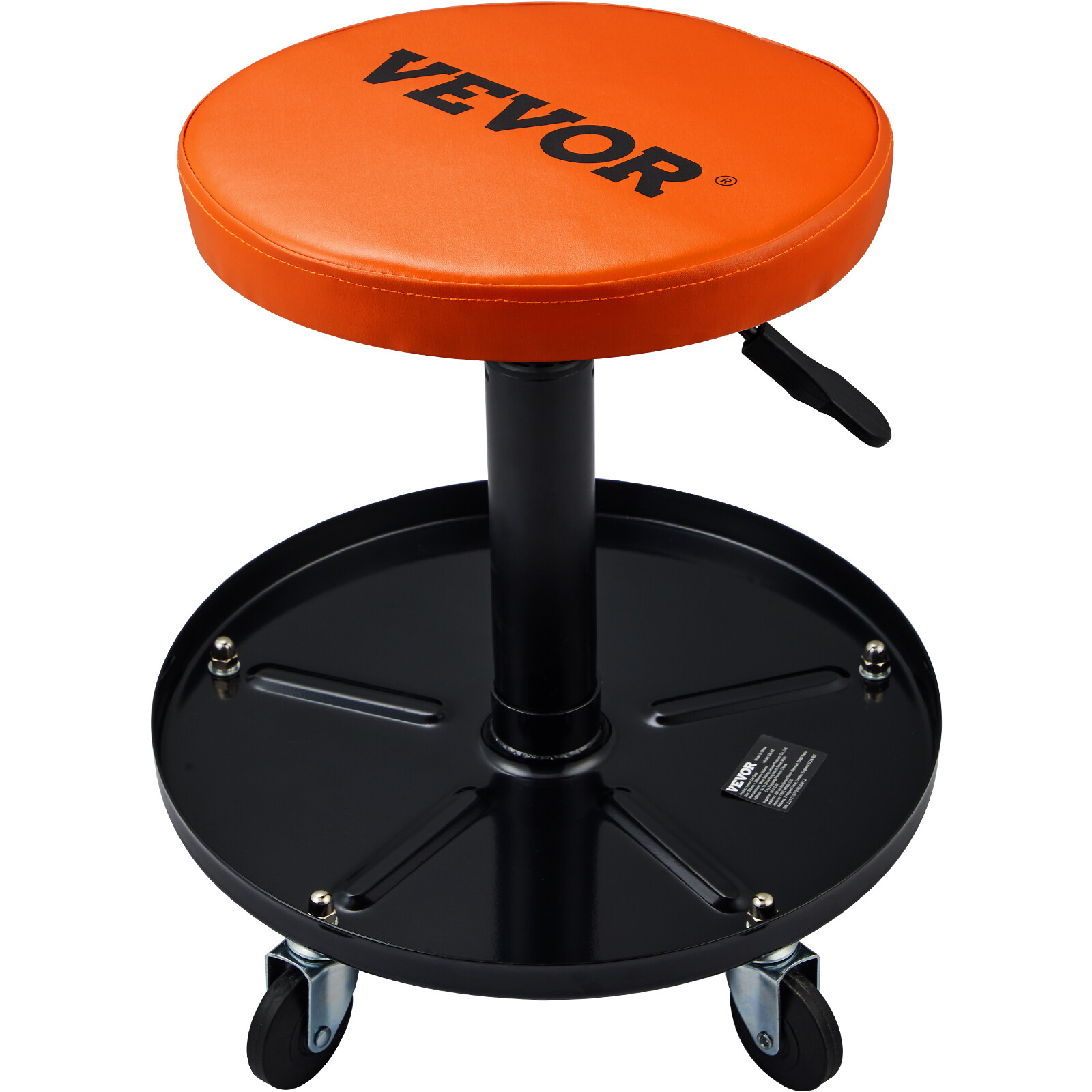 250LBS Rolling Shop Stool Mechanics Garage Stool Adjustable Work Seat ...