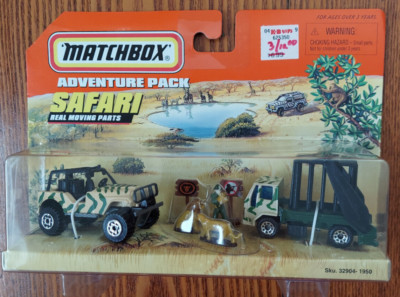 1997 Mattel Matchbox Safari Adventure Pack Playset NIP Real Moving ...