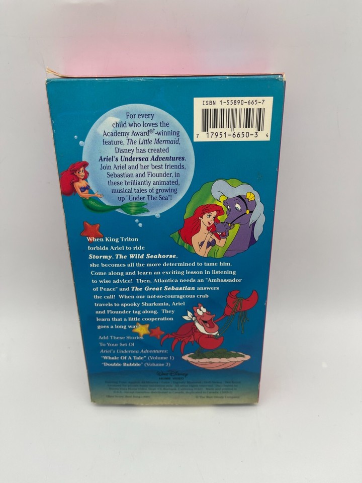 Disney Little Mermaid Ariel's Undersea Adventures VHS Video Tape Stormy ...