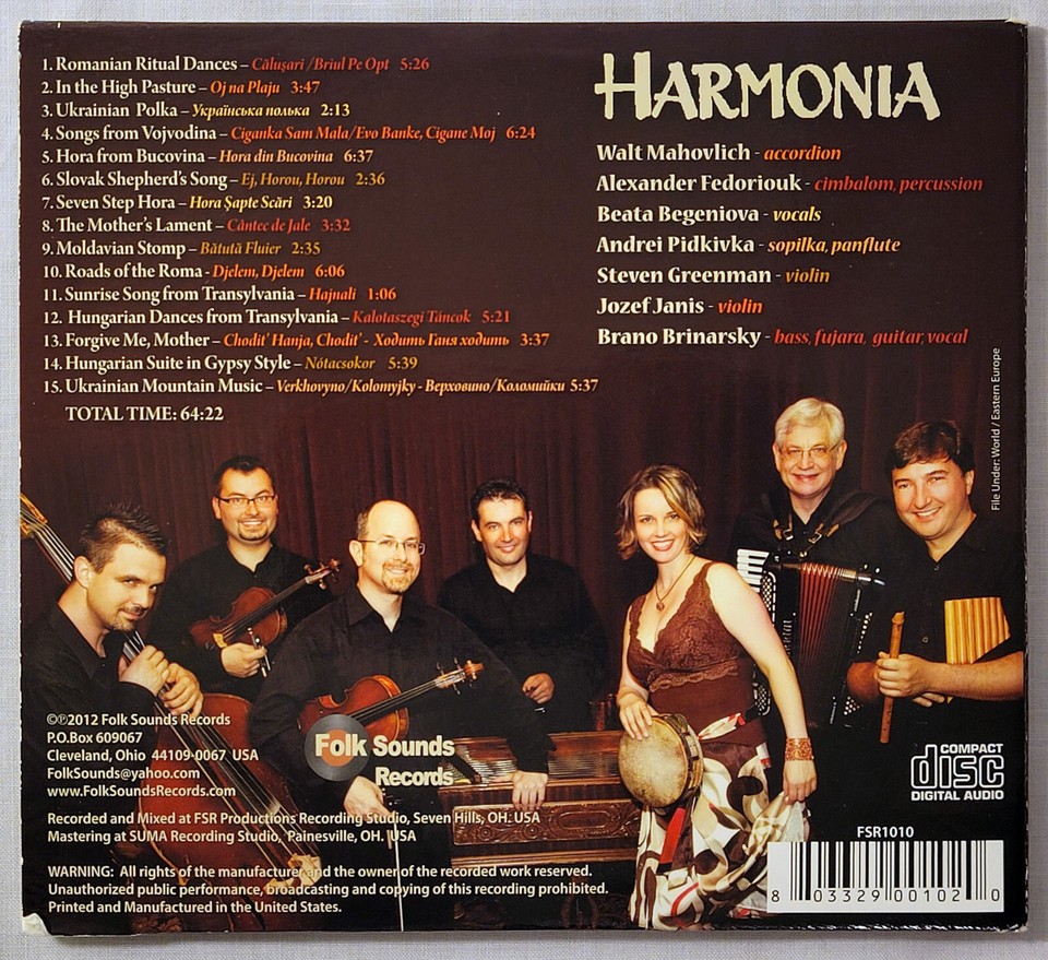 Hidden Legacy by Harmonia (CD, 2012) Folk & Gypsy Music From Eastern ...
