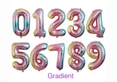 33" Gradient Balloon Number balloons | eBay