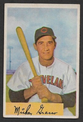 1954 Bowman #184, Mickey Grasso, EX, *7-Yr Player*, SEMI-HIGH NUMBER ...
