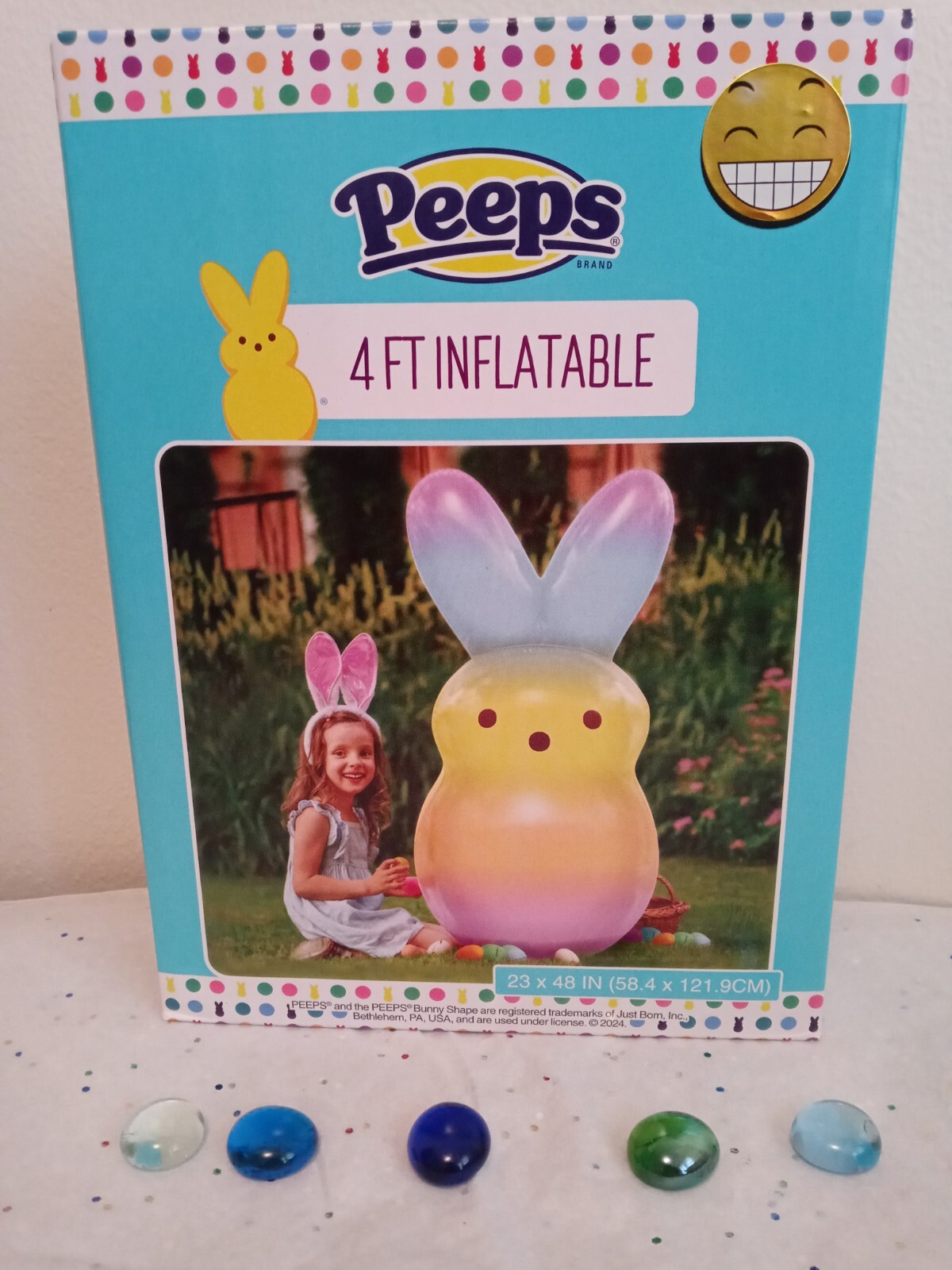 Peeps Easter Bunny 4 ft Inflatable Yard Decoration-Easter Holiday ...