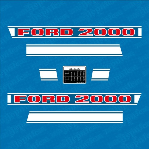 FORD 2000 (1968.) Tractor Aftermarket Replacement Decal Sticker Set | eBay
