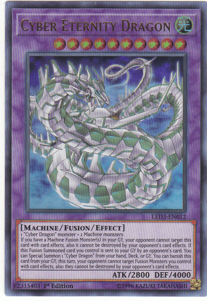Yugioh LED3-EN012 Cyber Eternity Dragon – Ultra Rare 1st Edition