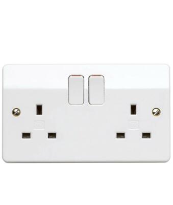 Pack of 2 - MK Logic Plus K2747 WHI 13A Double Pole Switchsocket, 2 ...