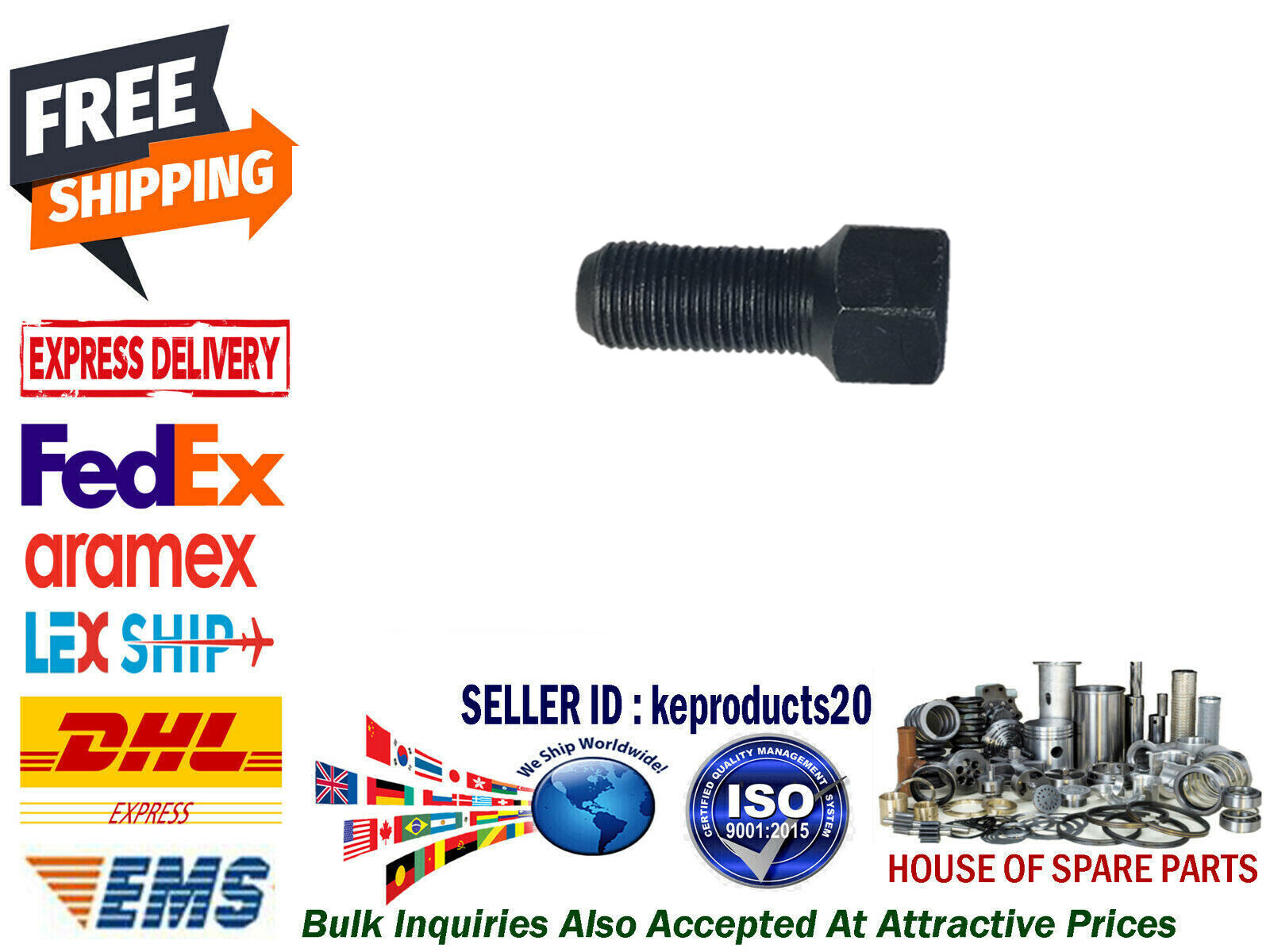 A38208 Front Wheel Bolt Fits CASE EXCAV 2A 5/8-18 580B 580C 680CK 480E ...