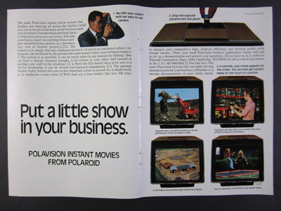 1979 Polaroid Polavision Instant Movie System business uses vintage ...