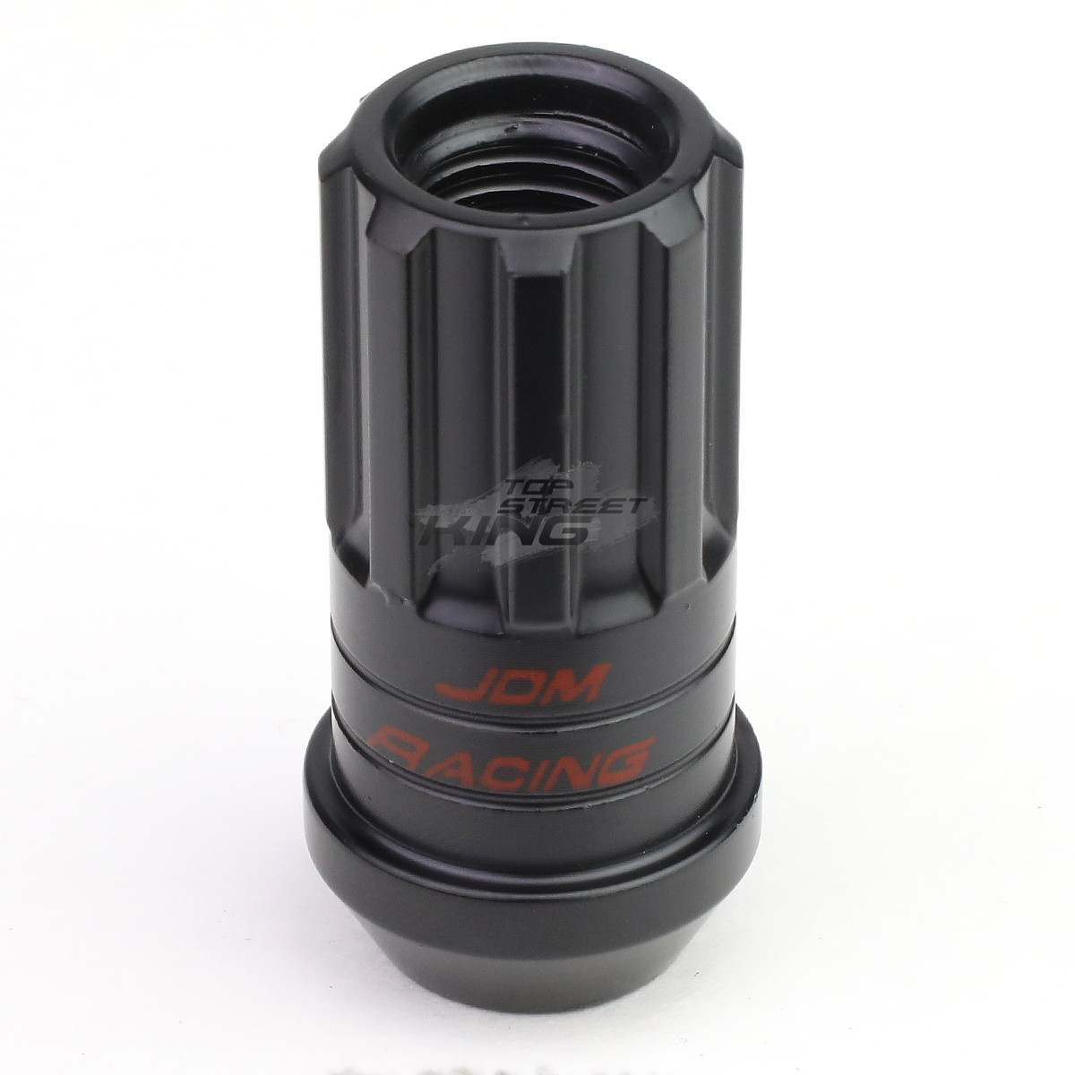 JDM ALUMINUM BLACK M12X1.5 25MM OD OPEN-END 45MM LUG+LOCK NUTS 20PCS ...