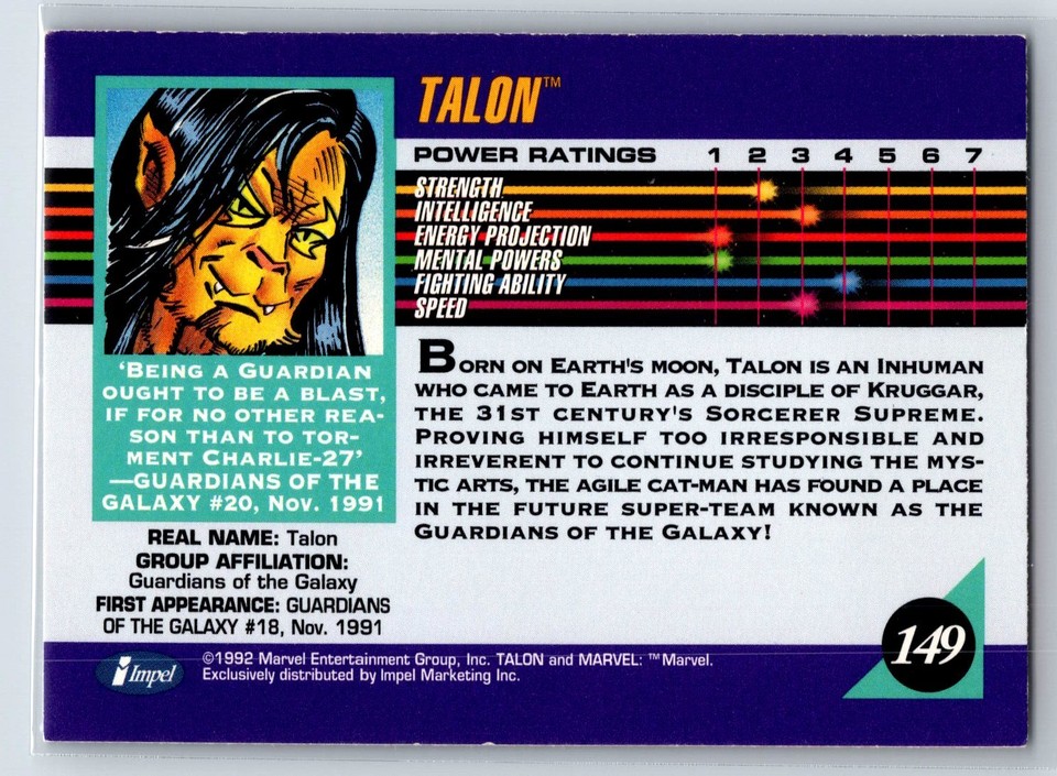 1992 Impel Marvel Universe Talon #149 | eBay