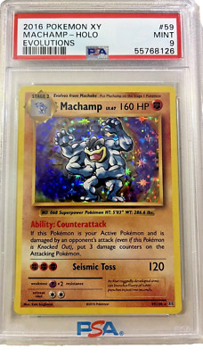 PSA Grade 9 2016 Pokémon XY Evolutions # 59 Machamp Holo Card | eBay