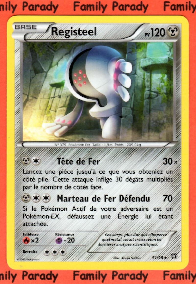 Registeel Card Regice Regirock Registeel Pokémon League Reverse Holo,