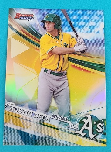 2017 Bowman's Best Top Prospects Refractor #TP-6 Austin Beck Baseball ...