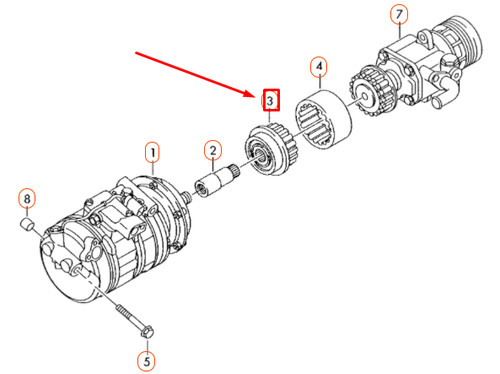NEW VOLKSWAGEN TOUAREG 7L A C COMPRESSOR FREEWHEEL 070903201E ORIGINAL ...