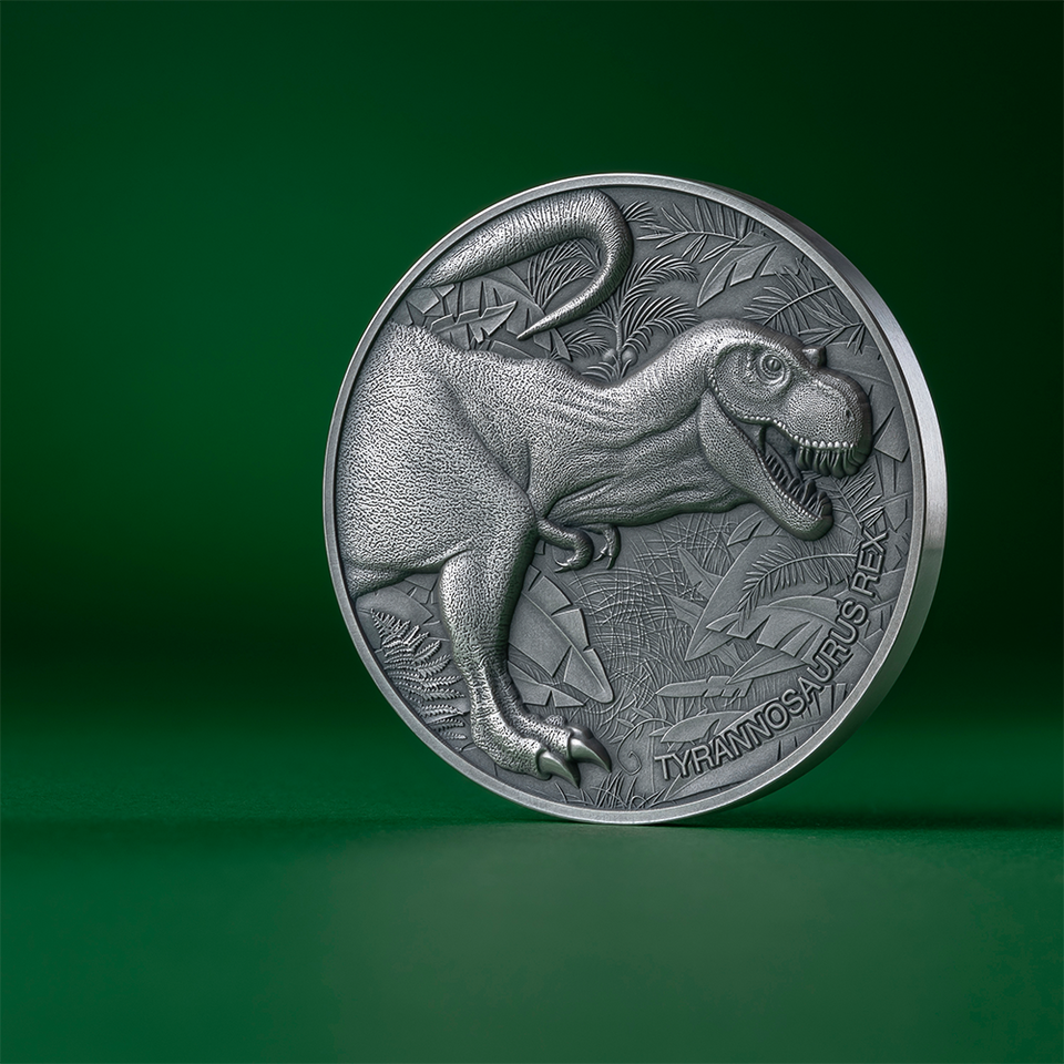 2024 Cameroon Lost World Tyrannosaurus Rex Antiqued 2 oz Silver Coin | eBay
