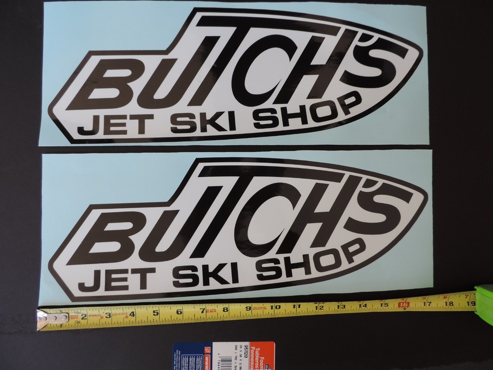 Team Butch's Jet Ski Hood Decal Set Kawasaki Jet Ski JS550 JS650 JS750 ...