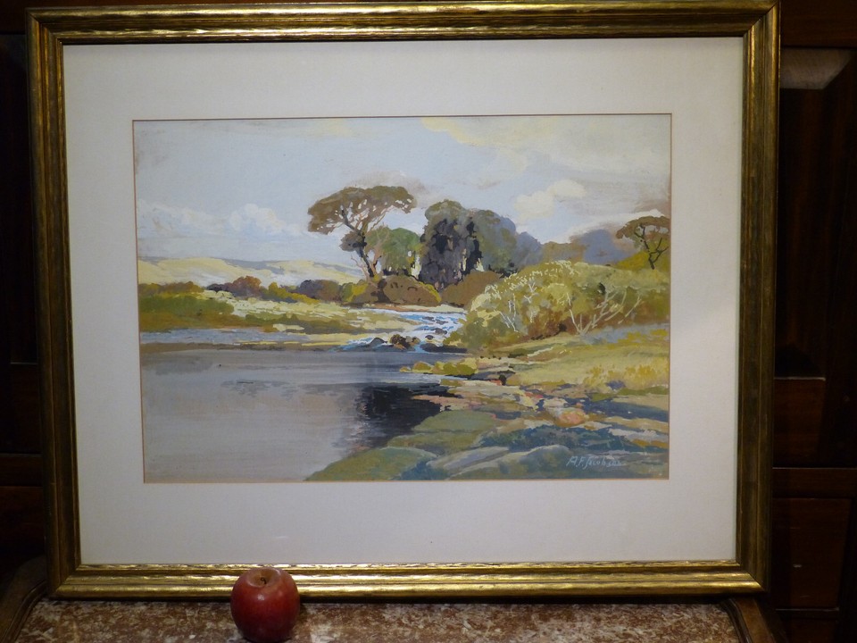 Large California Impressionist Landscape Painting by Albert Jacobson ...