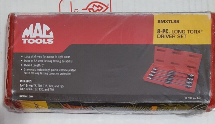 Mac Tools 8pc Long Torx Driver Set SMXTL8B for sale online | eBay
