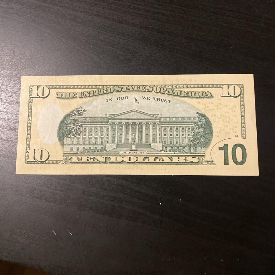 $10 Dollar Bill USD Rare Star Note Mint Condition View Official Report ...