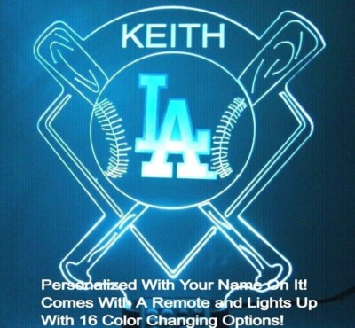 Los Angeles Dodgers MLB Baseball Sports LA Light Up LED Lamp ...