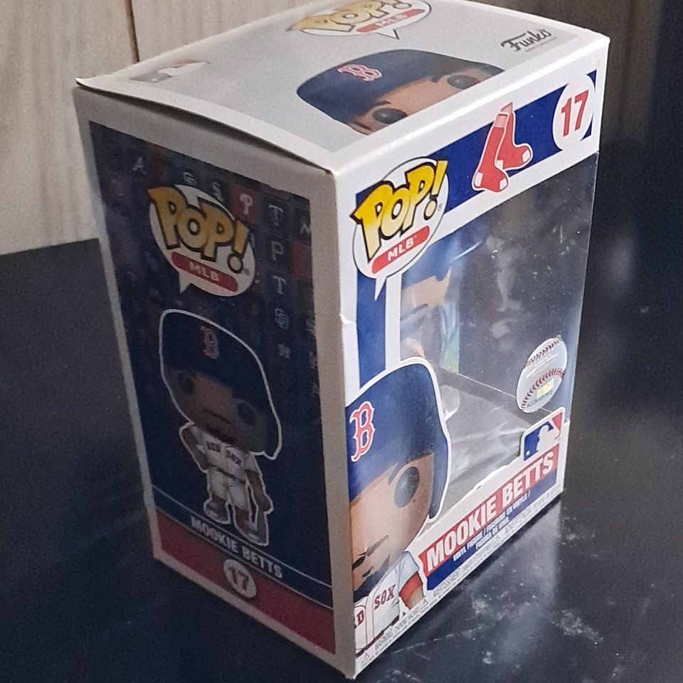 Funko Pop! MLB Mookie Betts Boston Red Sox Sports Theme Pop! Vinyl ...