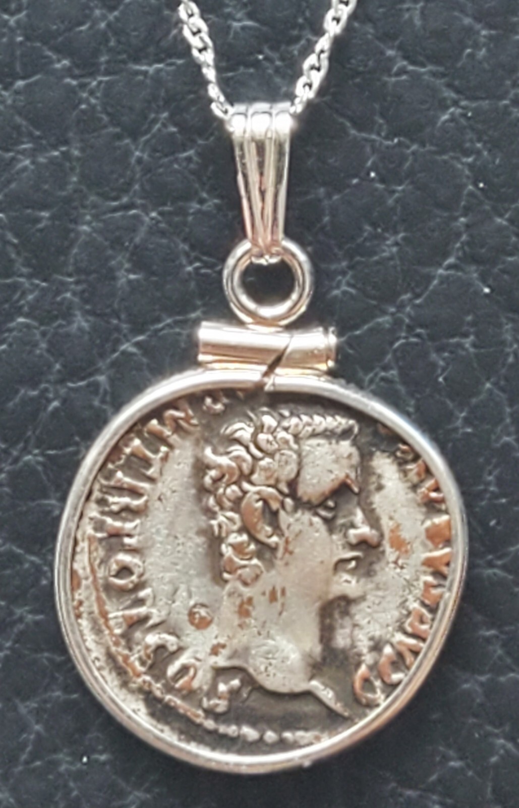 Roman Emperor Caligula Fourree Denarius Coin 925 Solid Silver Necklace ...
