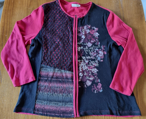 MICHA Damen Sweat Jacke Gr.L/XL dunkel Rosa Stretch | eBay.de